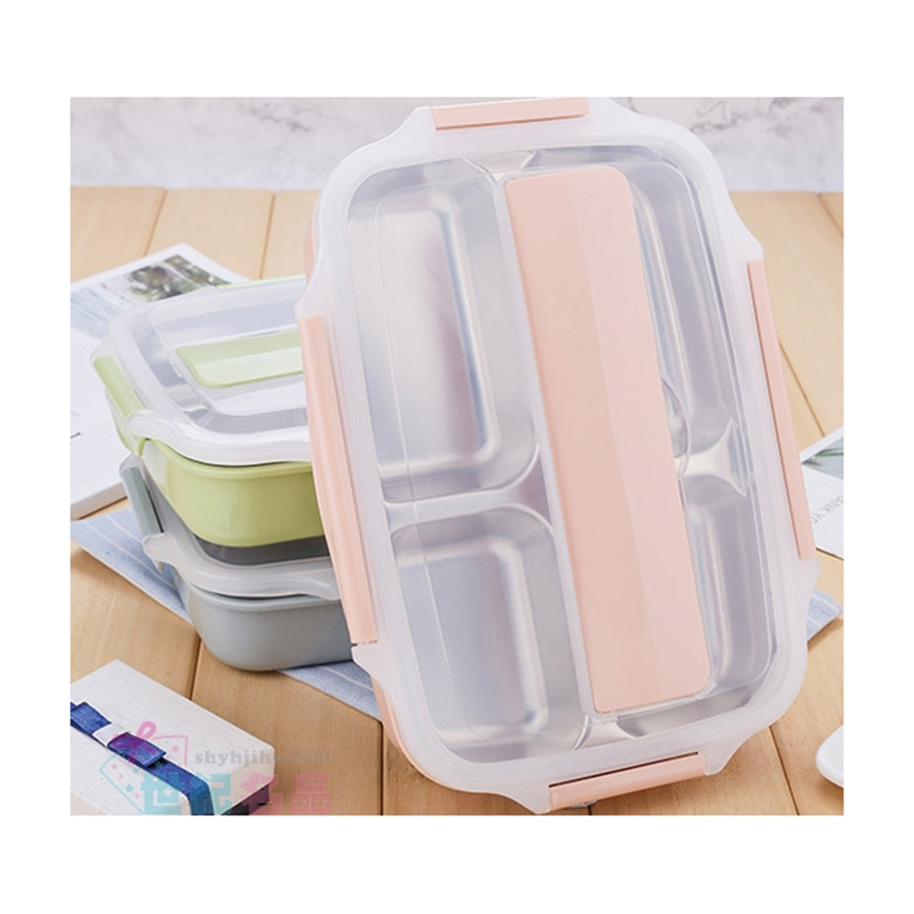 【DOLEE】304小麥不鏽鋼餐盒+餐具 WT3(顏色隨機出貨) - 全聯全電商