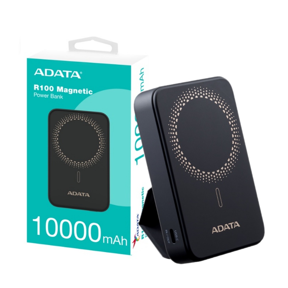 【ADATA 威剛】威剛 R100 10000mAh 磁吸式 Magsafe PD/QC 20W 快充 行動電源(10000mAh) - 全聯全電商