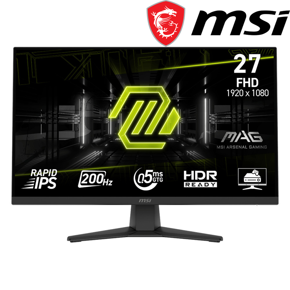 【MSI 微星】MAG 272F 電競螢幕(Rapid IPS/0.5ms/200Hz/FreeSync Premium/無喇叭/三年保固 ...