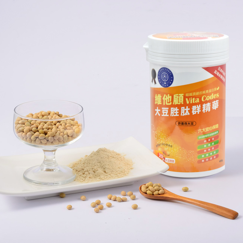 【Vita Codes】大豆胜肽群精華罐裝450g 陳月卿推薦 附湯匙+線上食譜((1罐入)) - 全聯全電商
