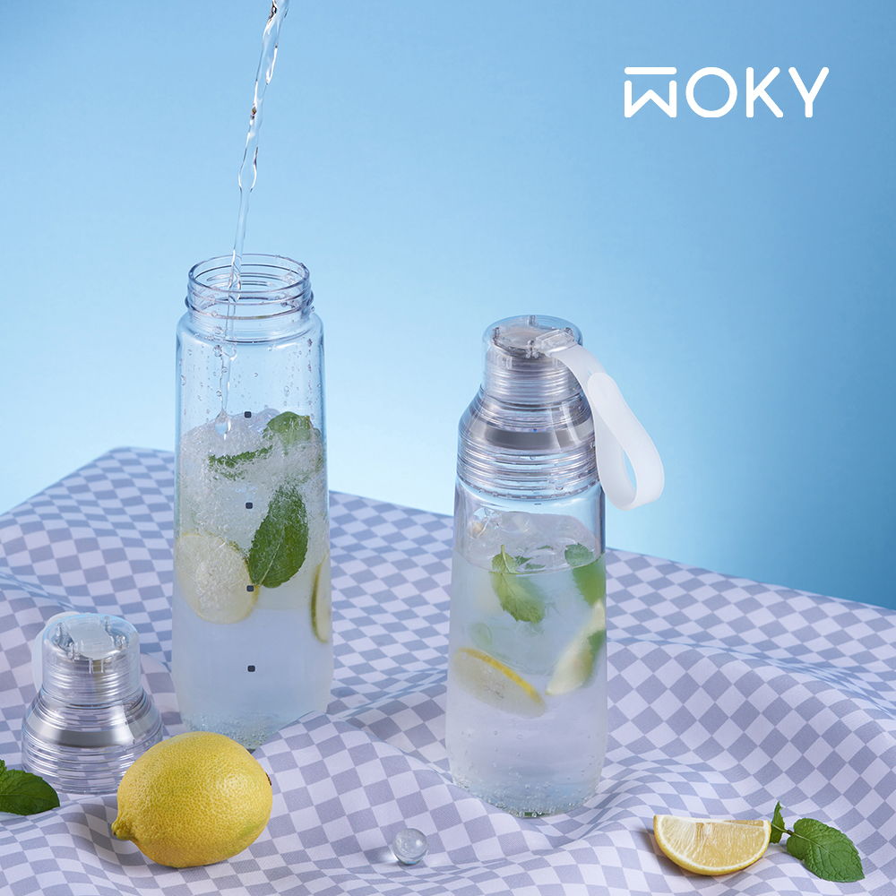 【WOKY 沃廚】ECOZEN透明瓶(600ML(附彈跳吸管)) - 全聯線上購-隔日達平台