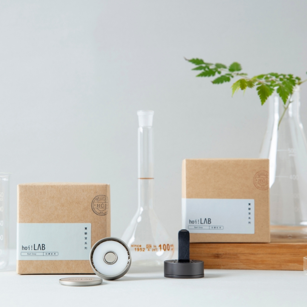 【hoi! LAB】實驗室經典 車用香氛扣套組(居家香氛/辦公室小物/車用香氛/交換禮物) - 全聯全電商