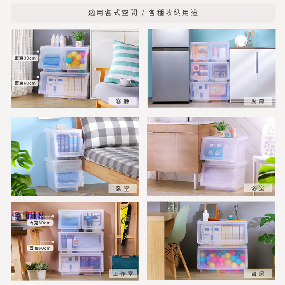 【KEYWAY 聯府】LE-300 Best300直取式整理箱 433x300x320mm/29L - 全聯全電商